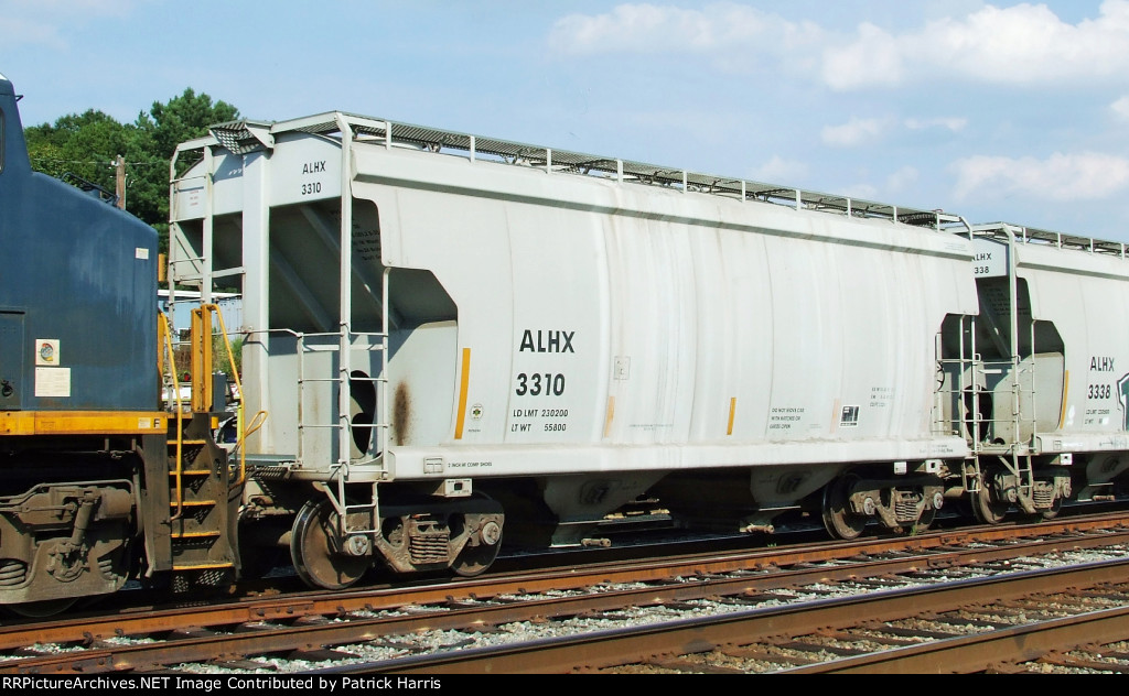 ALHX 3310 NSC 2-bay 3320cf covered hopper in the CSX Yard in Cartersville GA 08-16-2014